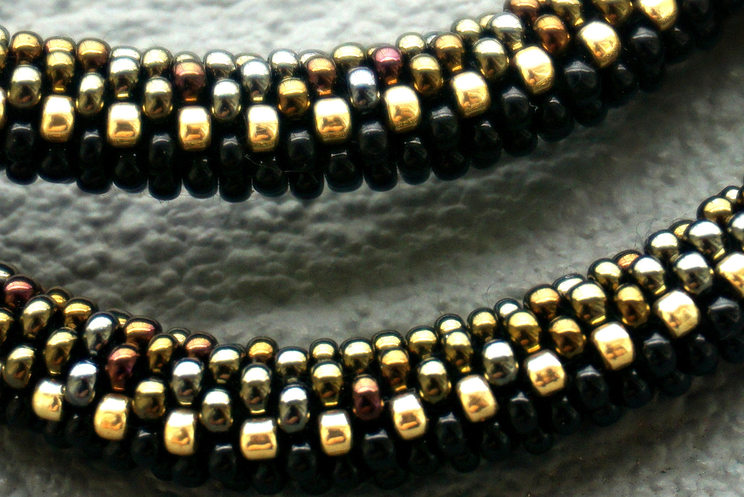 Snake Necklace Beaded Brown Gold Python / | Etsy