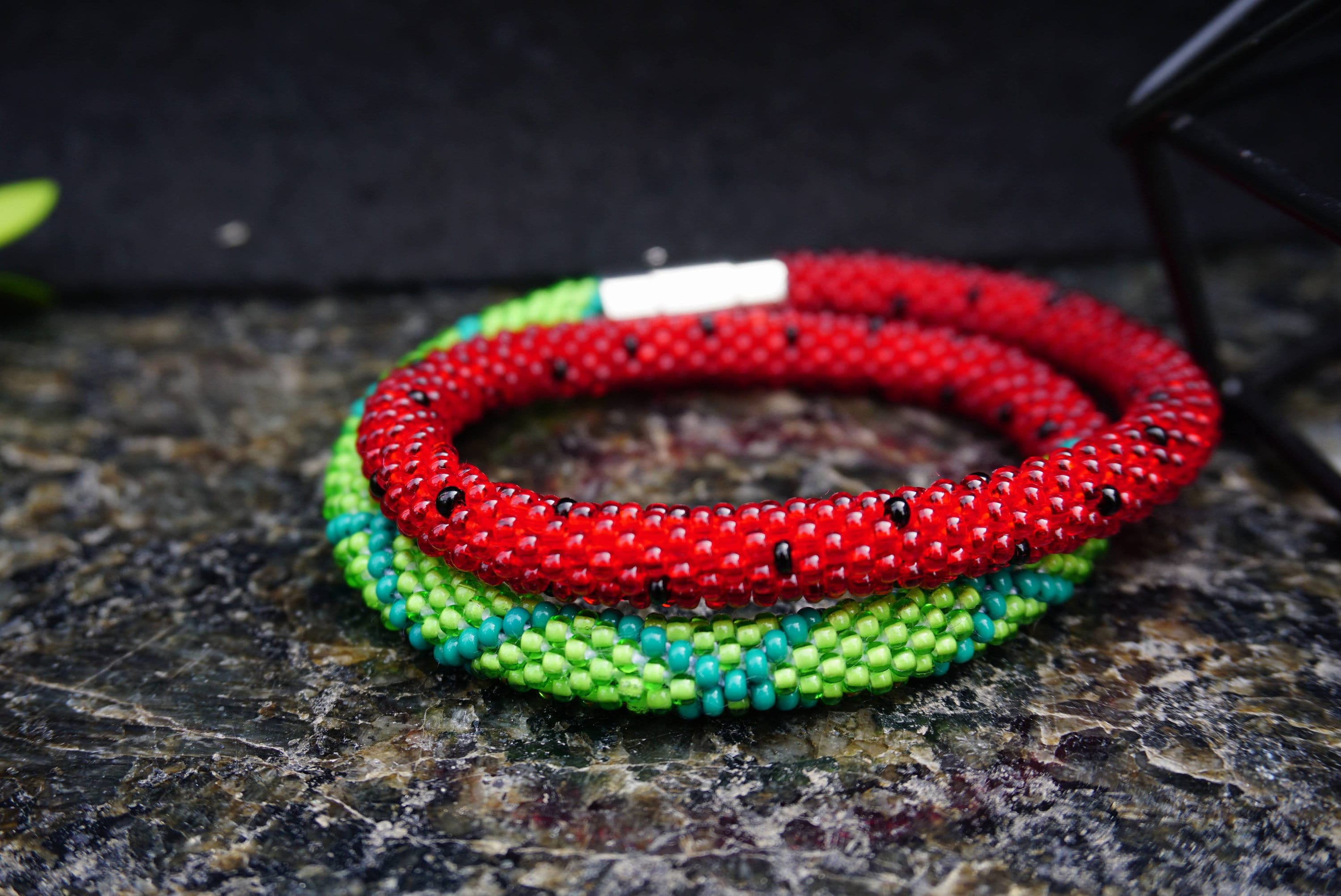 Watermelon Bracelet / fruit Bracelet / Summer Bracelets / thin | Etsy