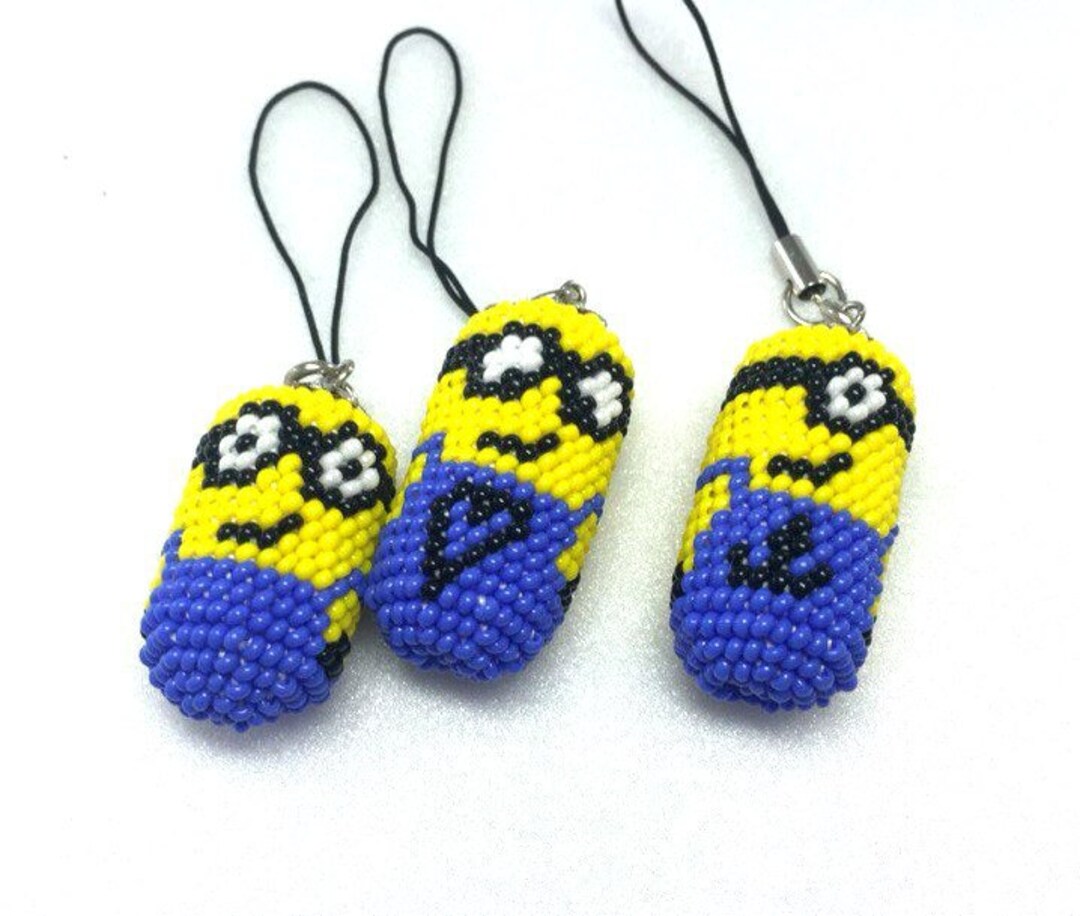 Keychain Minions / Despicable Me / Handmade Beaded / Accessory for Bag ...