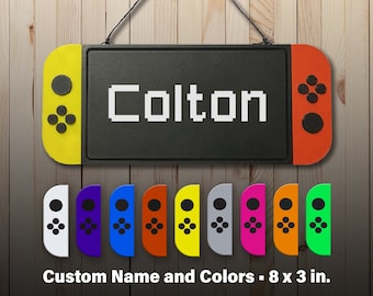 Custom Gamer Sign 10x4in Game Room Decor Gift for Kids | Etsy