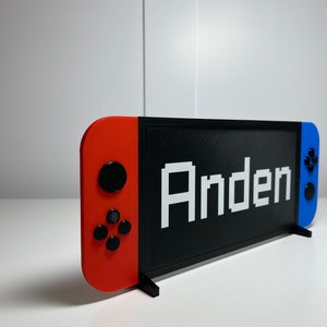 Custom Gamer Sign (10x4in) | Game Room Decor Gift for Kids | Video Game ...