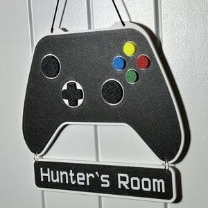 Personalized Video Game Sign | Custom Video Game Controller Door Sign ...