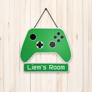 Personalized Video Game Sign | Custom Video Game Controller Door Sign ...