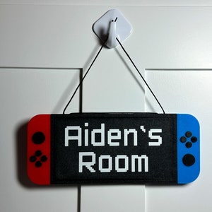 Personalized Gamer Name Sign for Door, Wall or Shelf (8in X 3in ...