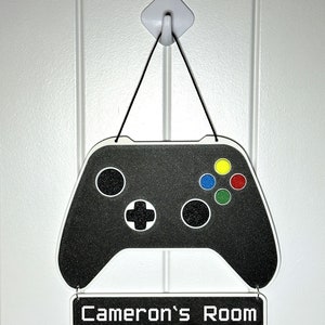 Personalized Video Game Sign | Custom Video Game Controller Door Sign ...