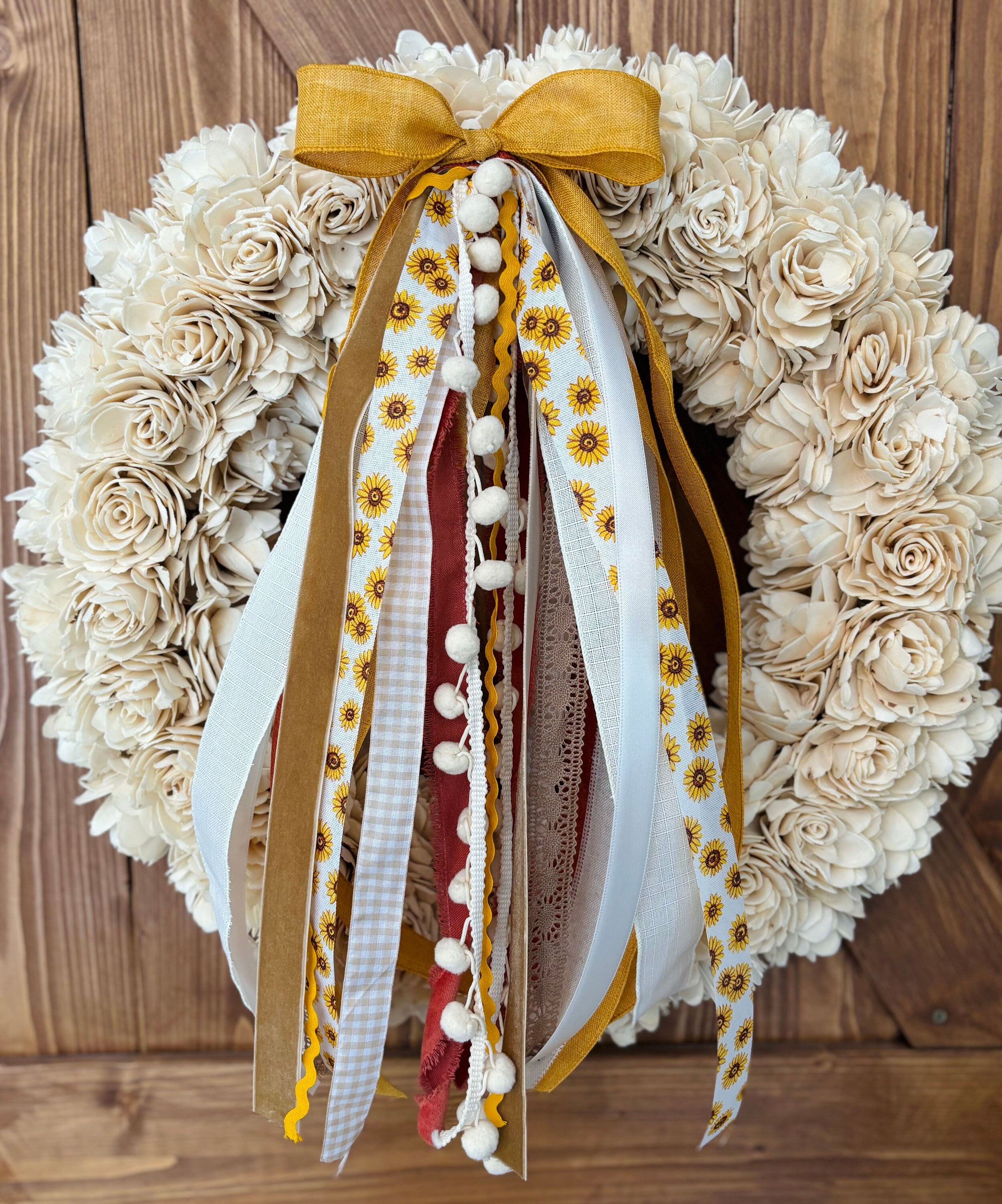 Sunflower Ribbon Bundle Set FREE SHIPPING Wreath Ribbon Ribbon Clip ...