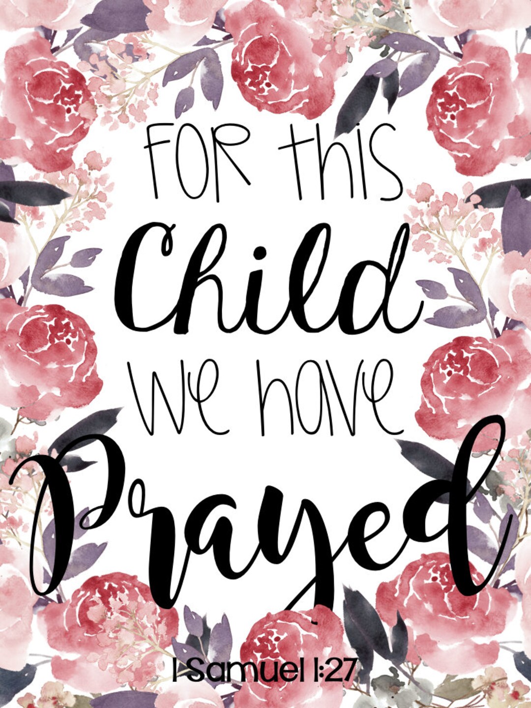 For This Child We Have Prayed - Etsy