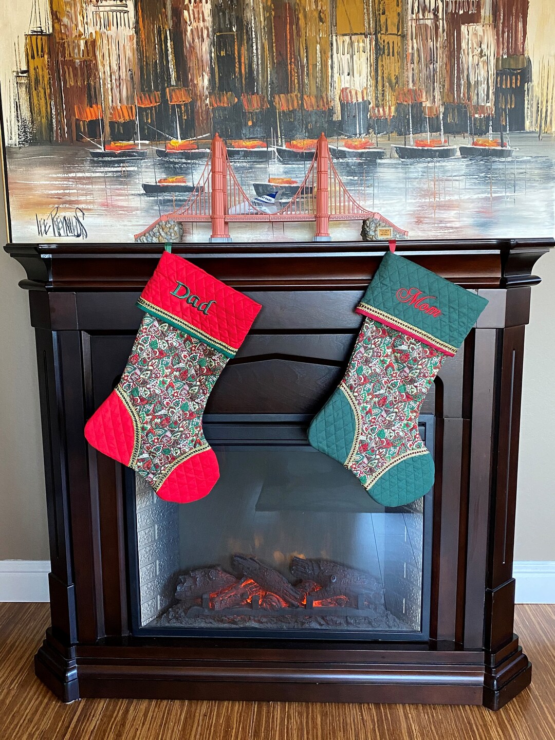 Personalized Christmas Stockings, Elegant Christmas Stockings ...