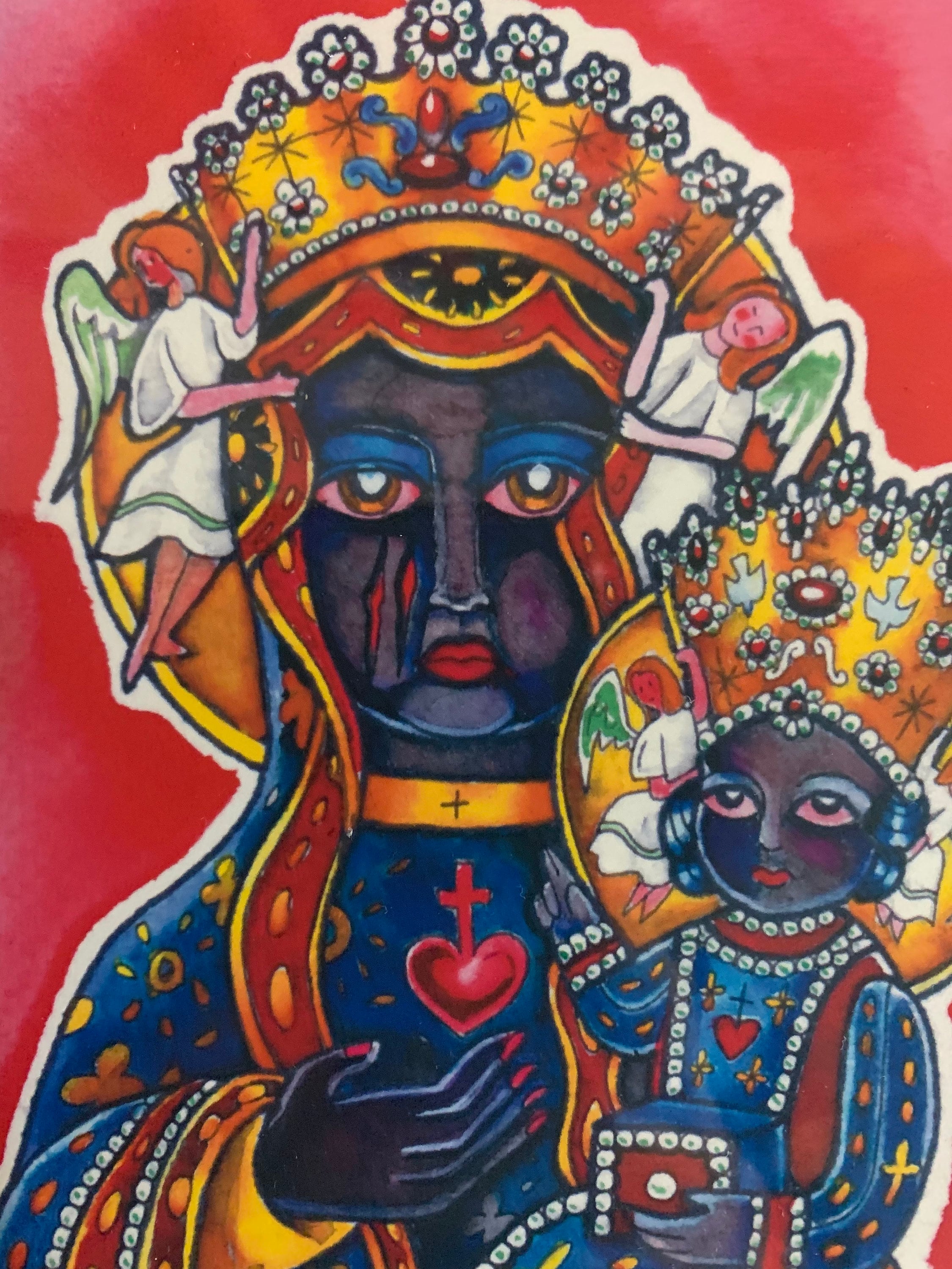 Erzulie Dantor Ezili Dantor Black Madonna Santa Barbara | Etsy