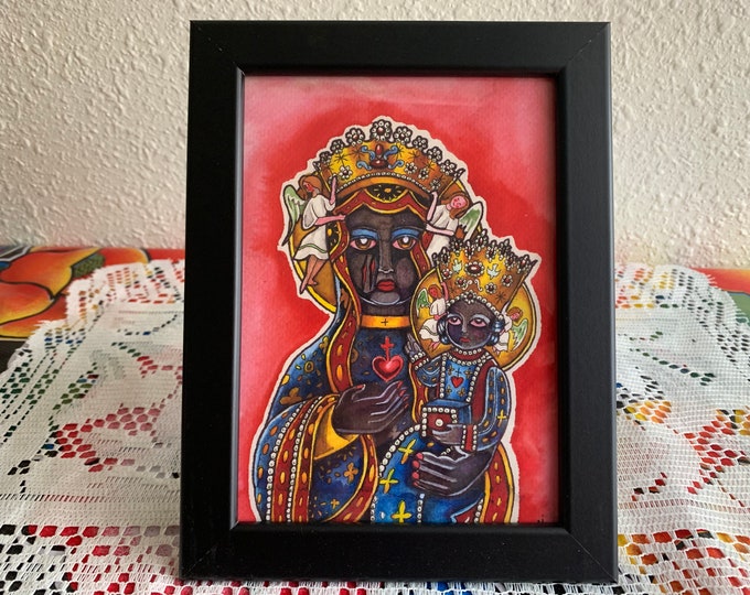 Erzulie Dantor - Voodoo Goddess of Love Wall Art, Voodoo Poster ...