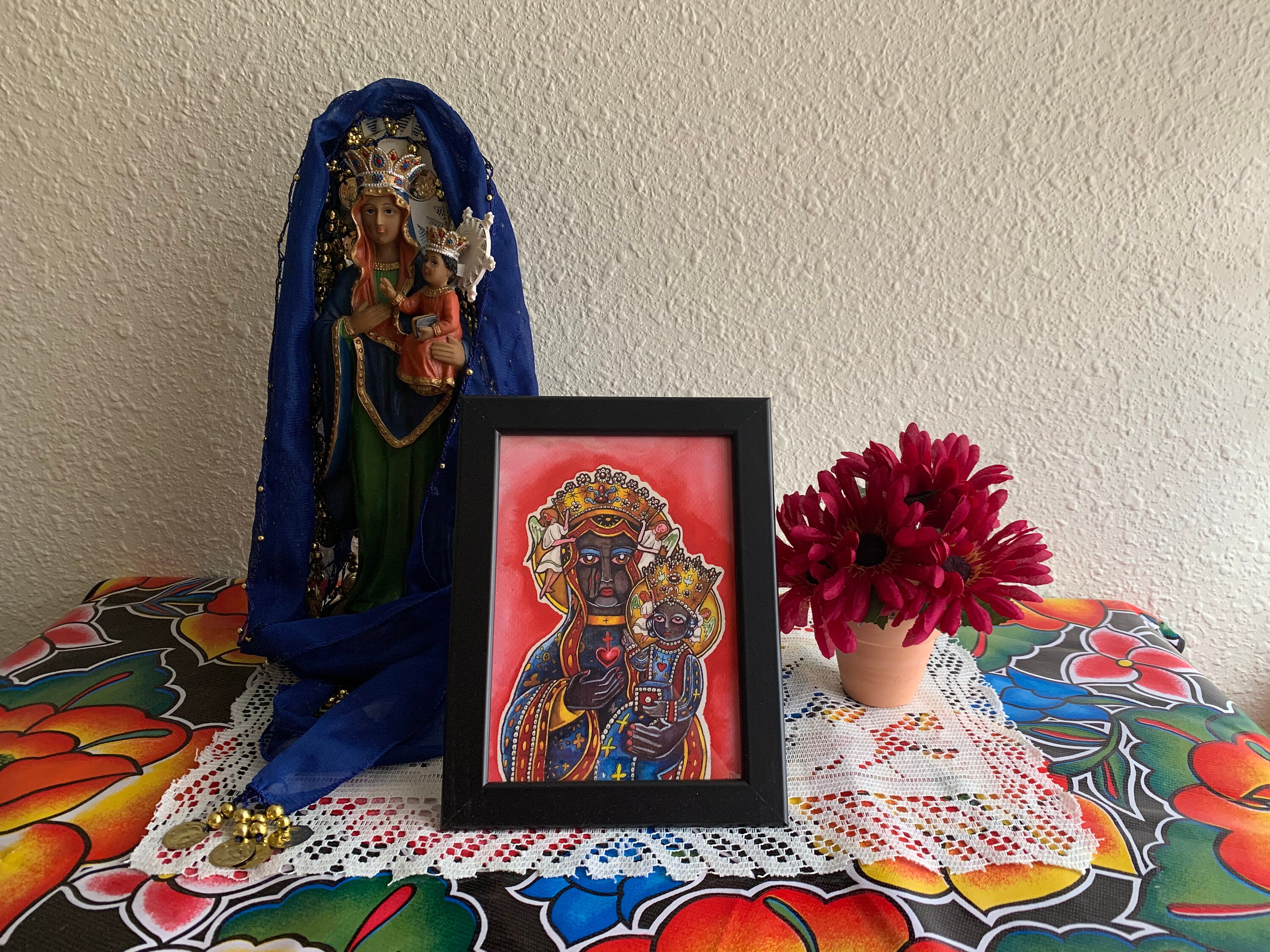 Erzulie Dantor Ezili Dantor Black Madonna Santa Barbara Africana Framed ...