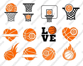Basketball flame svg | Etsy