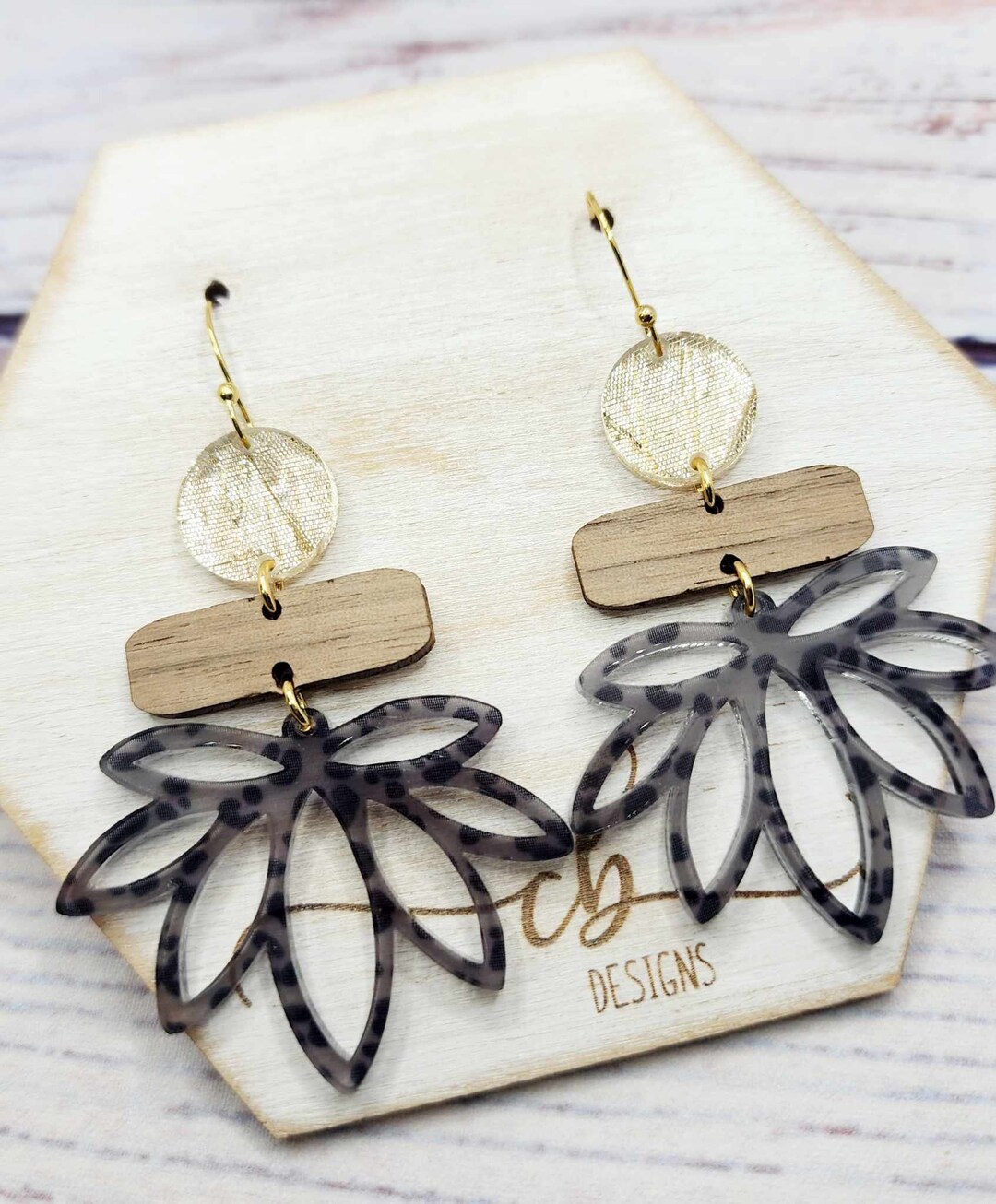 DIGITAL FILE - Hanging Flower Earring With Connectors SVG File - Etsy