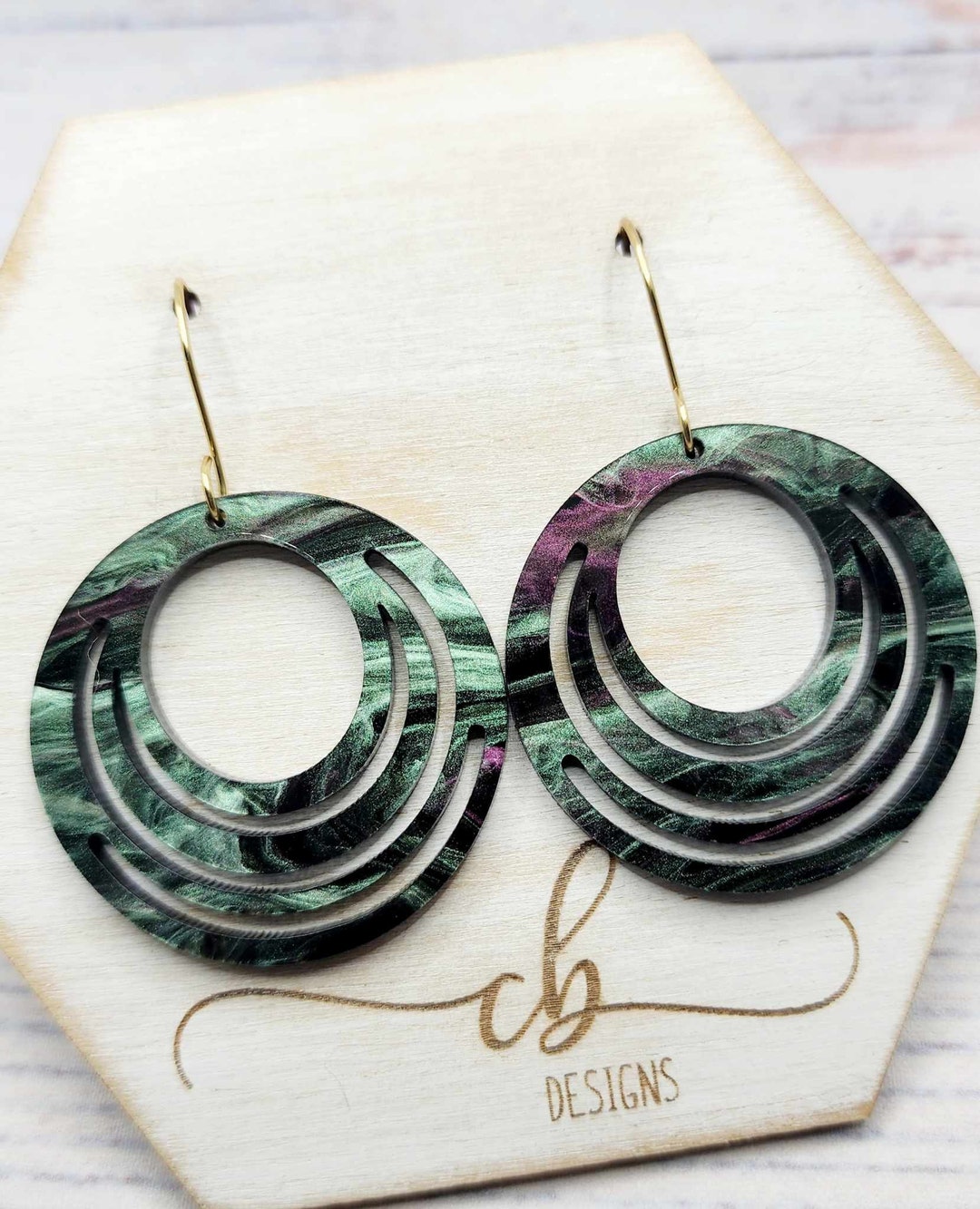 DIGITAL FILE - Circle Cutout Earring SVG File (with and Without Jump ...