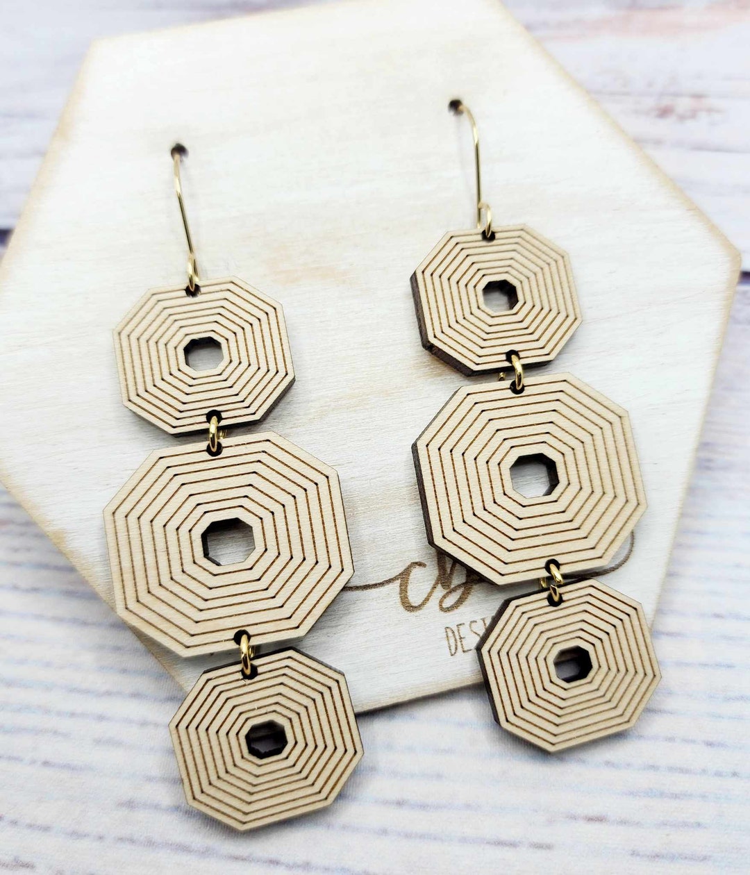 DIGITAL FILE - Octagon Earring SVG File - Etsy