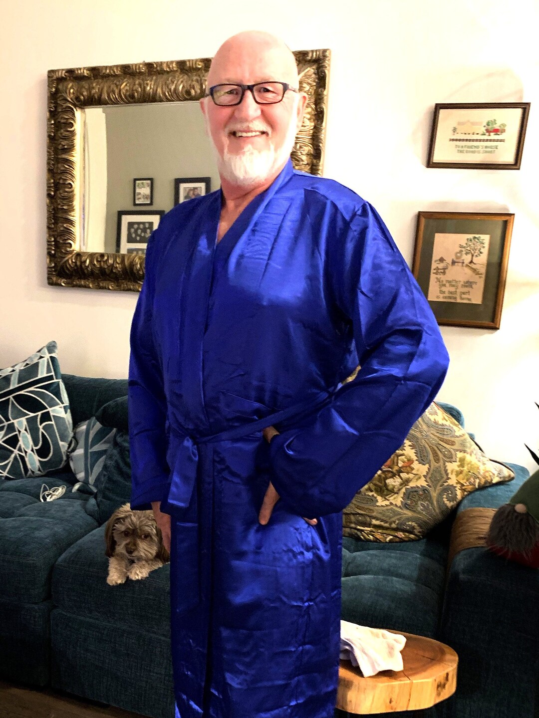 R1-custom Made Men's Satin Robe, Groomsmen's Robe, Groomsmen’s Gifts ...