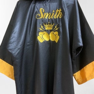 Personalized Silk Men Boxing Robes, Boxing Robe for Adults, Kids Boxing ...