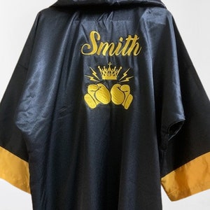 Personalized Silk Men Boxing Robes, Boxing Robe for Adults, Kids Boxing ...