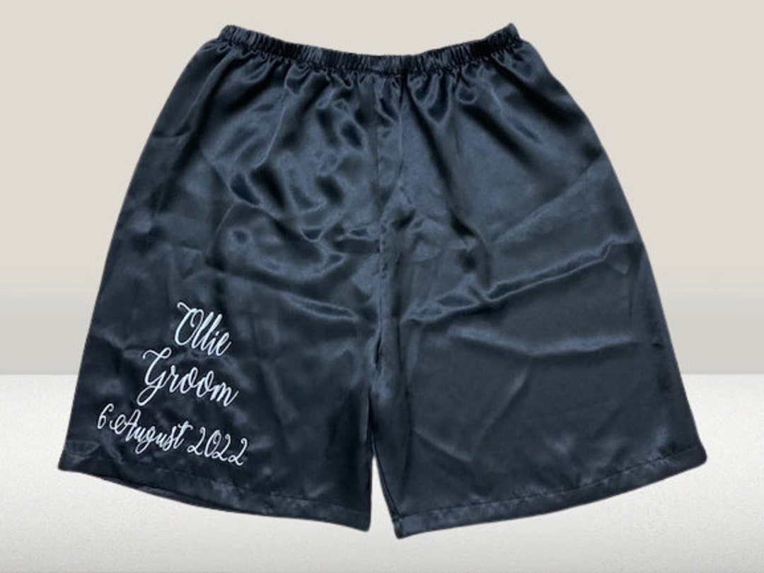 Just Married, Personalised Groom's Wedding Boxer Shorts, Grooms Woven ...