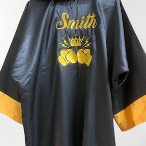 Personalized Silk Men Boxing Robes, Boxing Robe for Adults, Kids Boxing ...