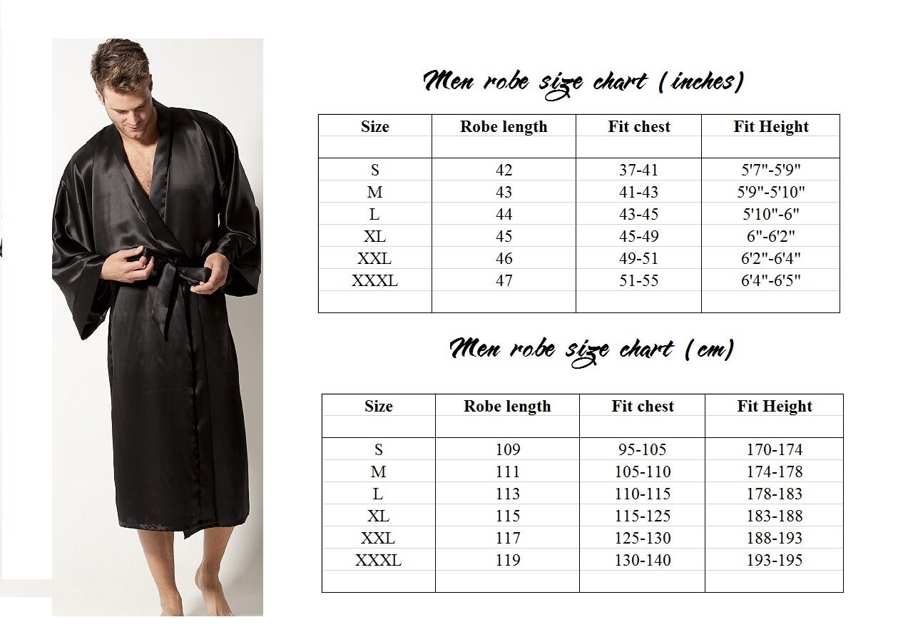 R1-custom Made Men's Satin Robe Groomsmen's Robe | Etsy