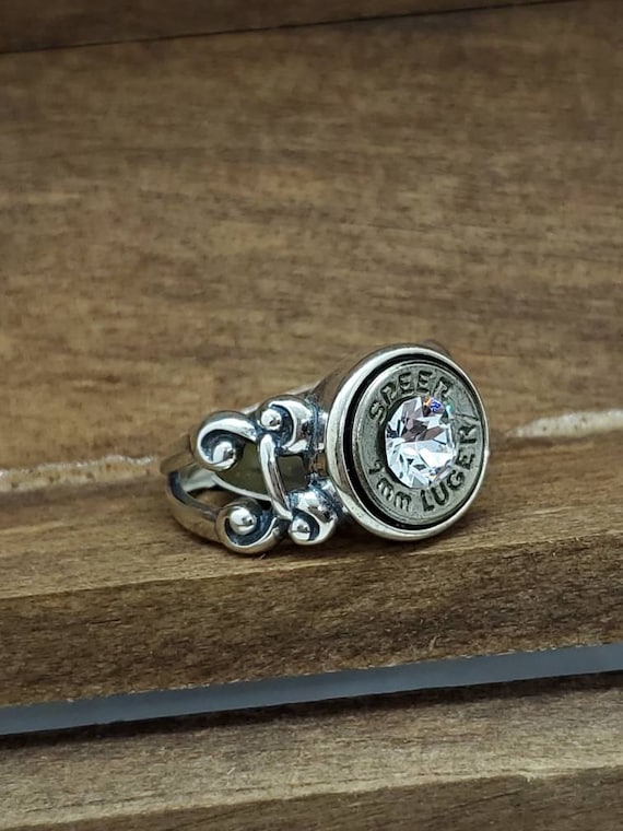 Split Swirl Bullet Ring Sterling Silver Custom Made - Etsy