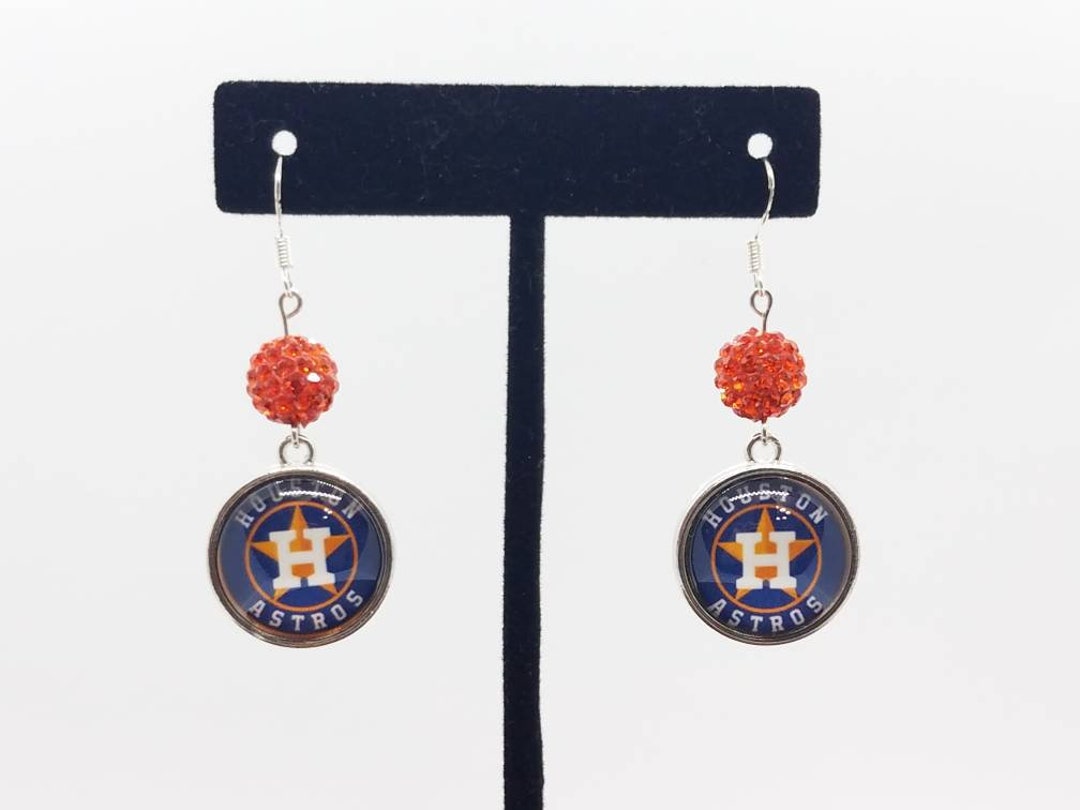 Houston Astros Earrings, Houston Astros Fan - Etsy