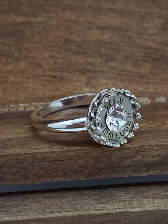 Crown Bullet Ring Sterling Silver Custom Made | Etsy