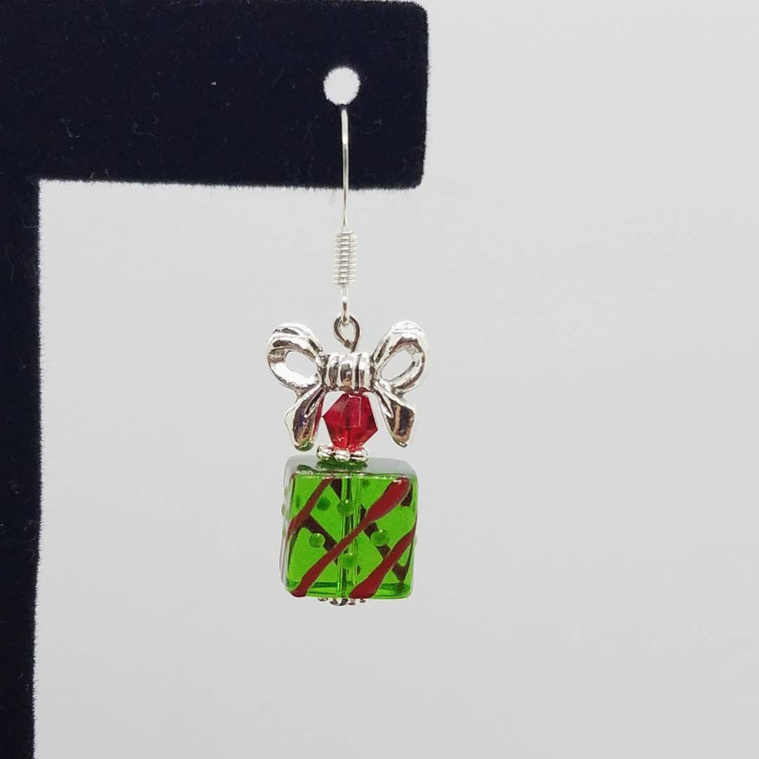 Christmas Present Earrings Christmas Present Dangle Earrings - Etsy UK