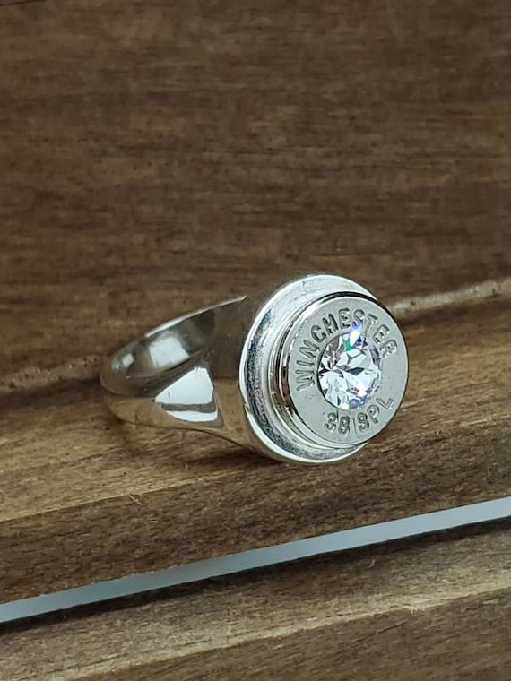 Thick Simple Bullet Ring Sterling Silver Custom Bullet Ring - Etsy