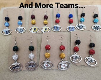 Nfl Earrings - Etsy
