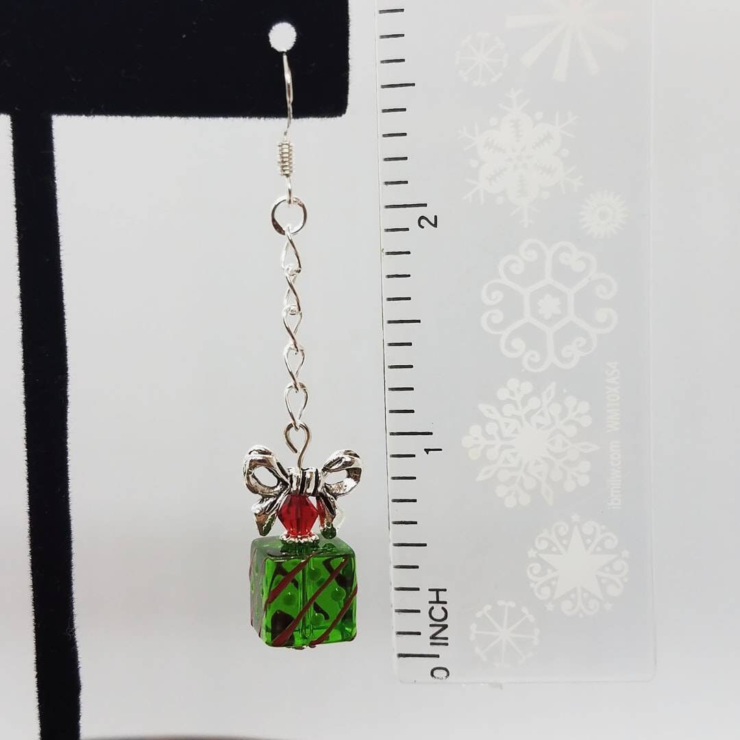 Christmas Present Earrings Christmas Present Dangle Earrings - Etsy UK