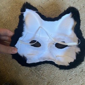 Black Cat/panther Fully Furred Therian Animal Mask - Etsy UK