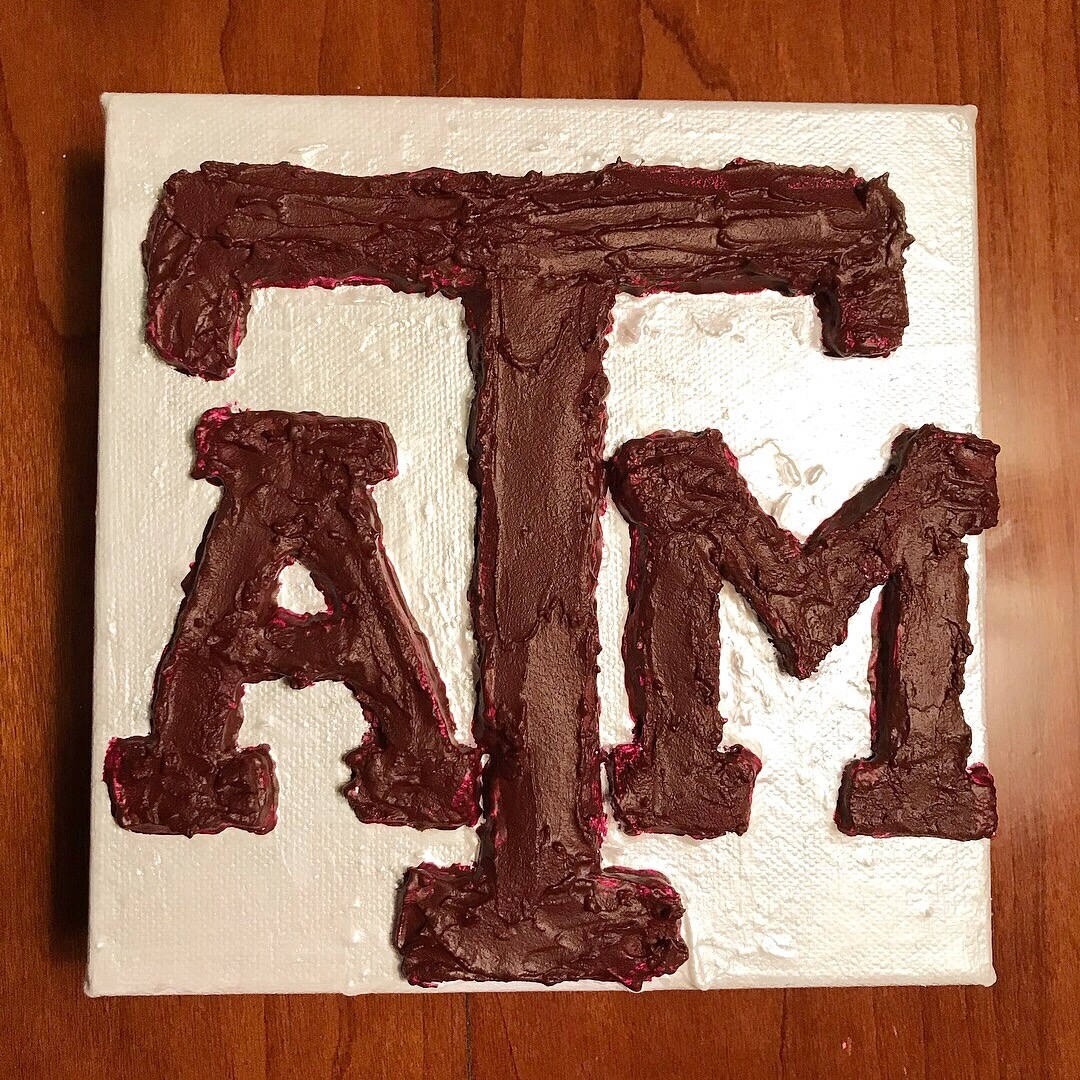 Texas A&M Block Canvas - Etsy