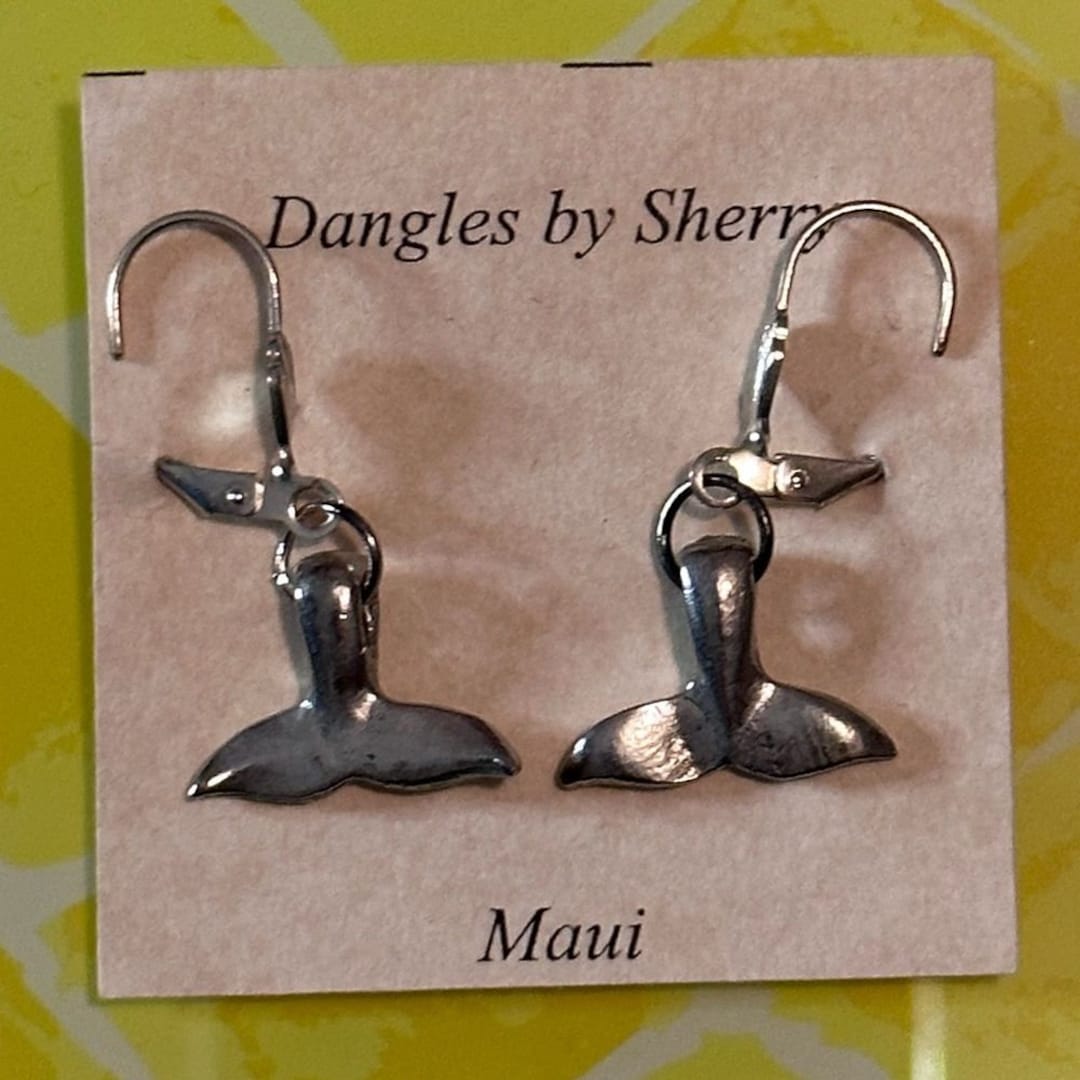 Aloha From Maui Handmade Whale Tail Earrings NWT - Etsy