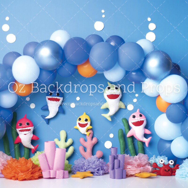 Baby Shark Backdrop - Etsy