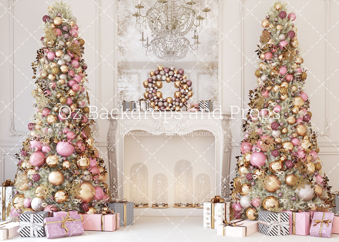 Holiday Glam Vinyl / Fabric / Poly Paper Printed Backdrop Christmas ...