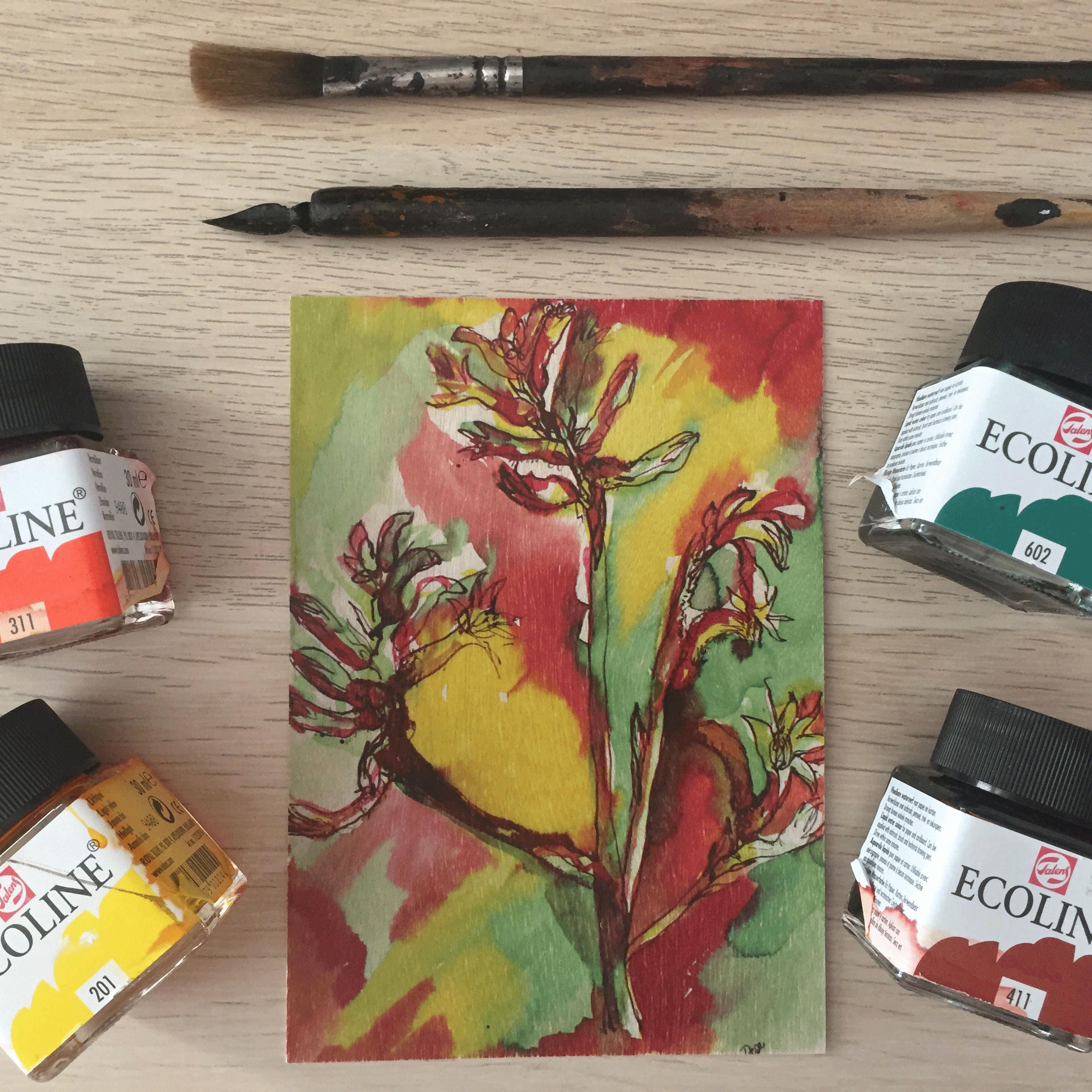 Emotional, vibrant art - mixed media, watercolour, pen & ink by ...