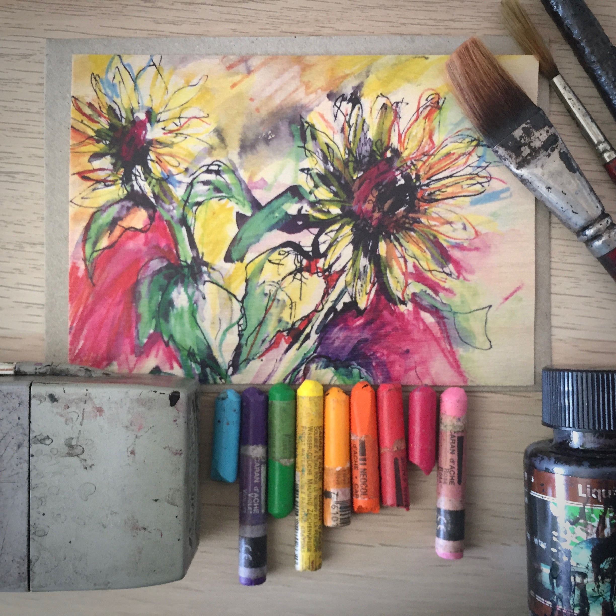 Emotional, vibrant art - mixed media, watercolour, pen & ink by ...