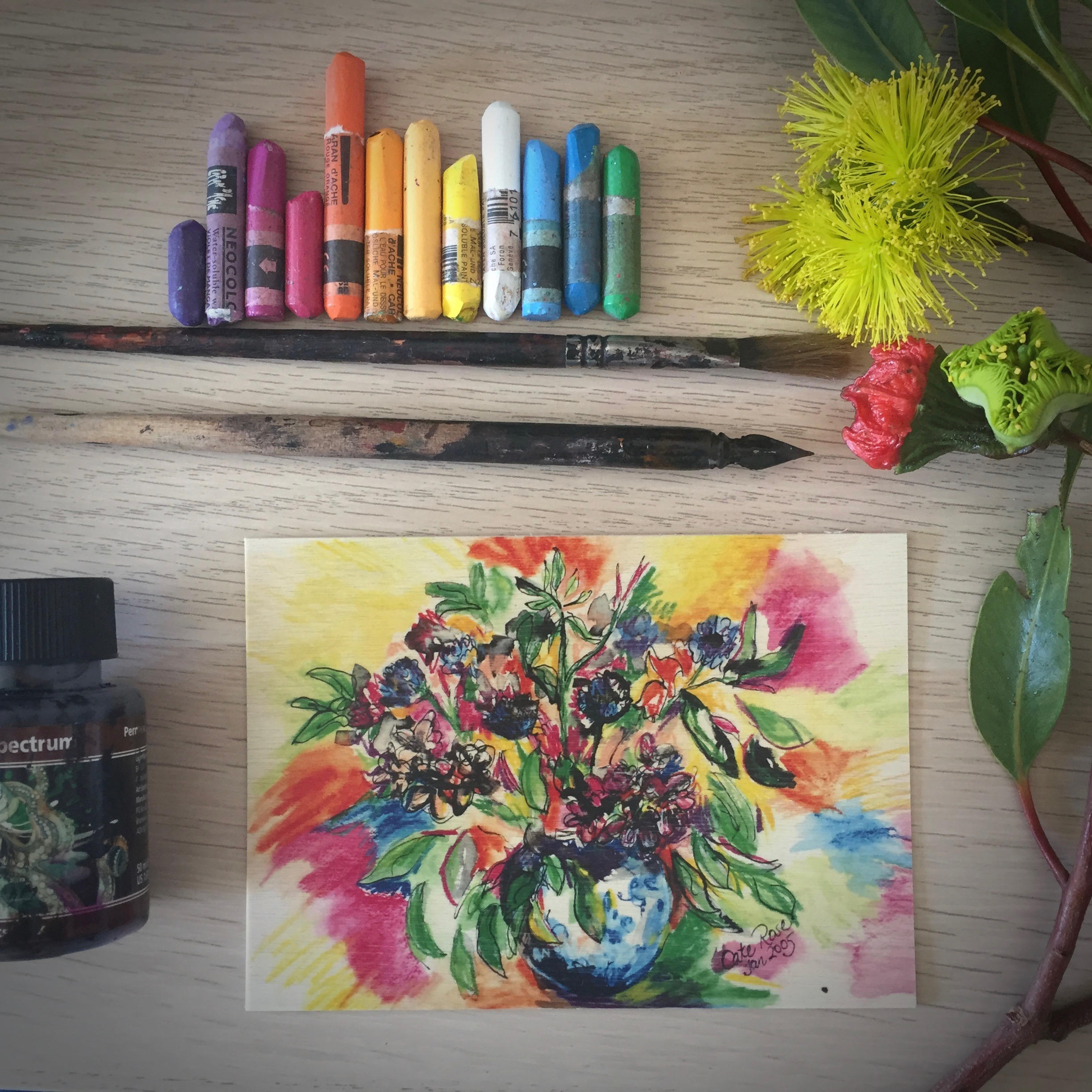 Emotional, vibrant art - mixed media, watercolour, pen & ink by ...