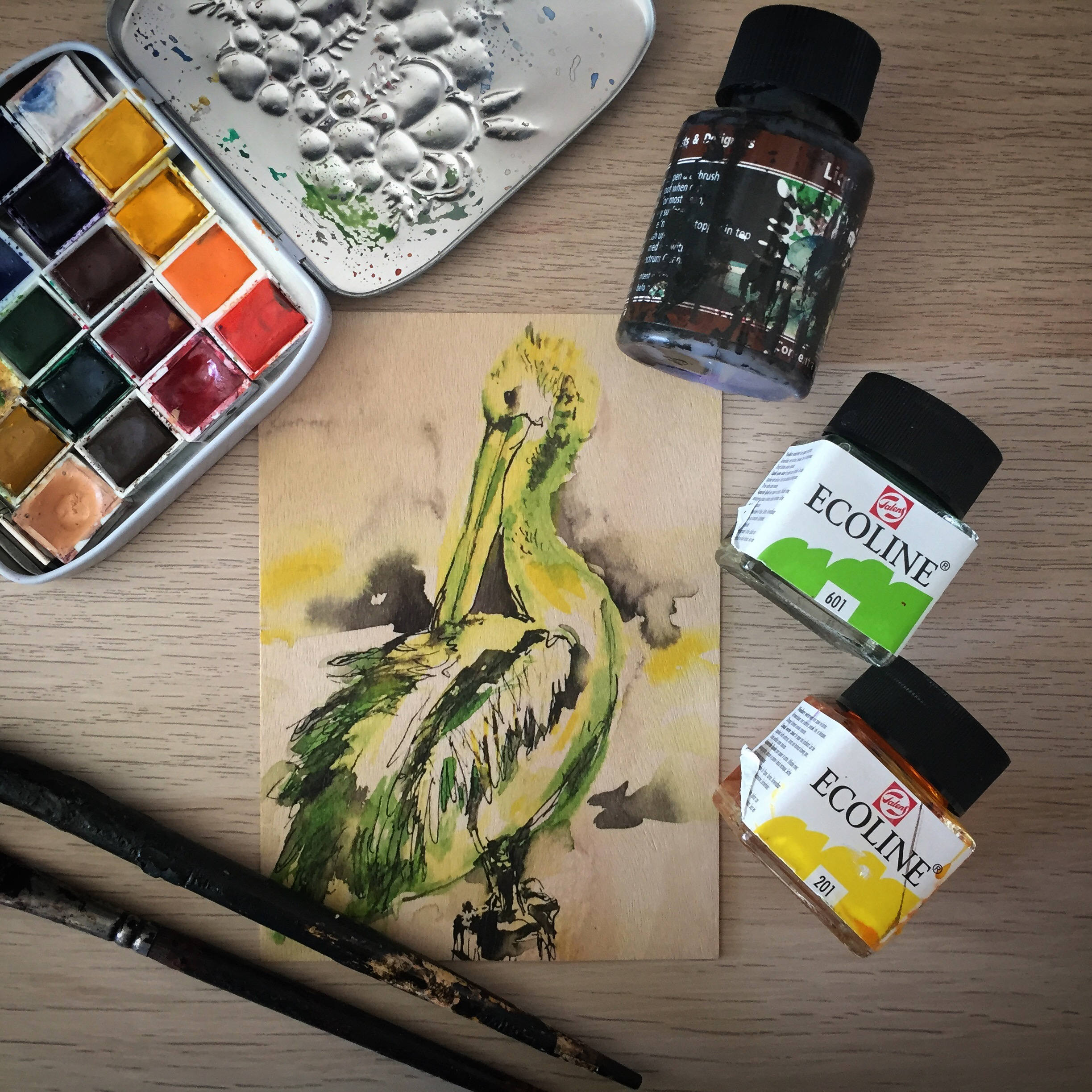 Emotional, vibrant art - mixed media, watercolour, pen & ink by ...