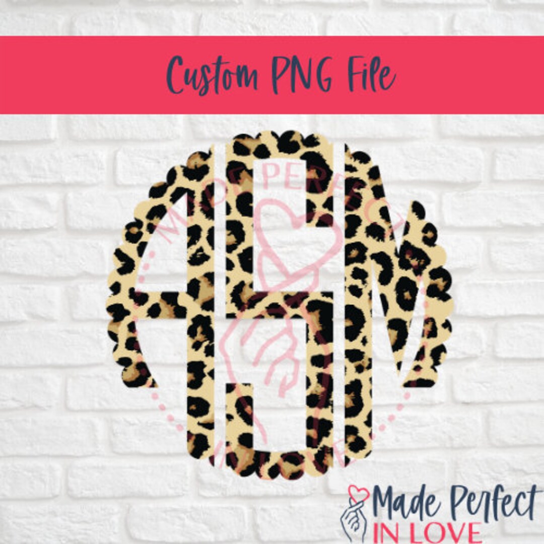 Custom Monogram Design Leopard Print Monogram Png Monogram - Etsy