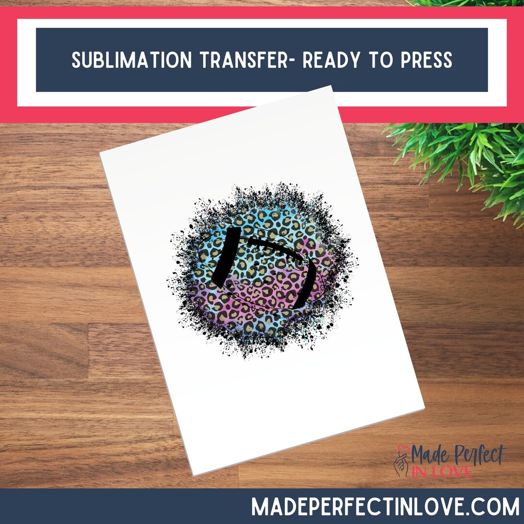 Leopard Print Football Sublimation Transfer, Sublimation Transfers ...