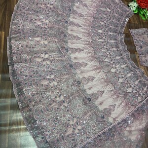 Reception Party Wear Lengha Choli in Sequence Work Bridesmaid Lehenga ...