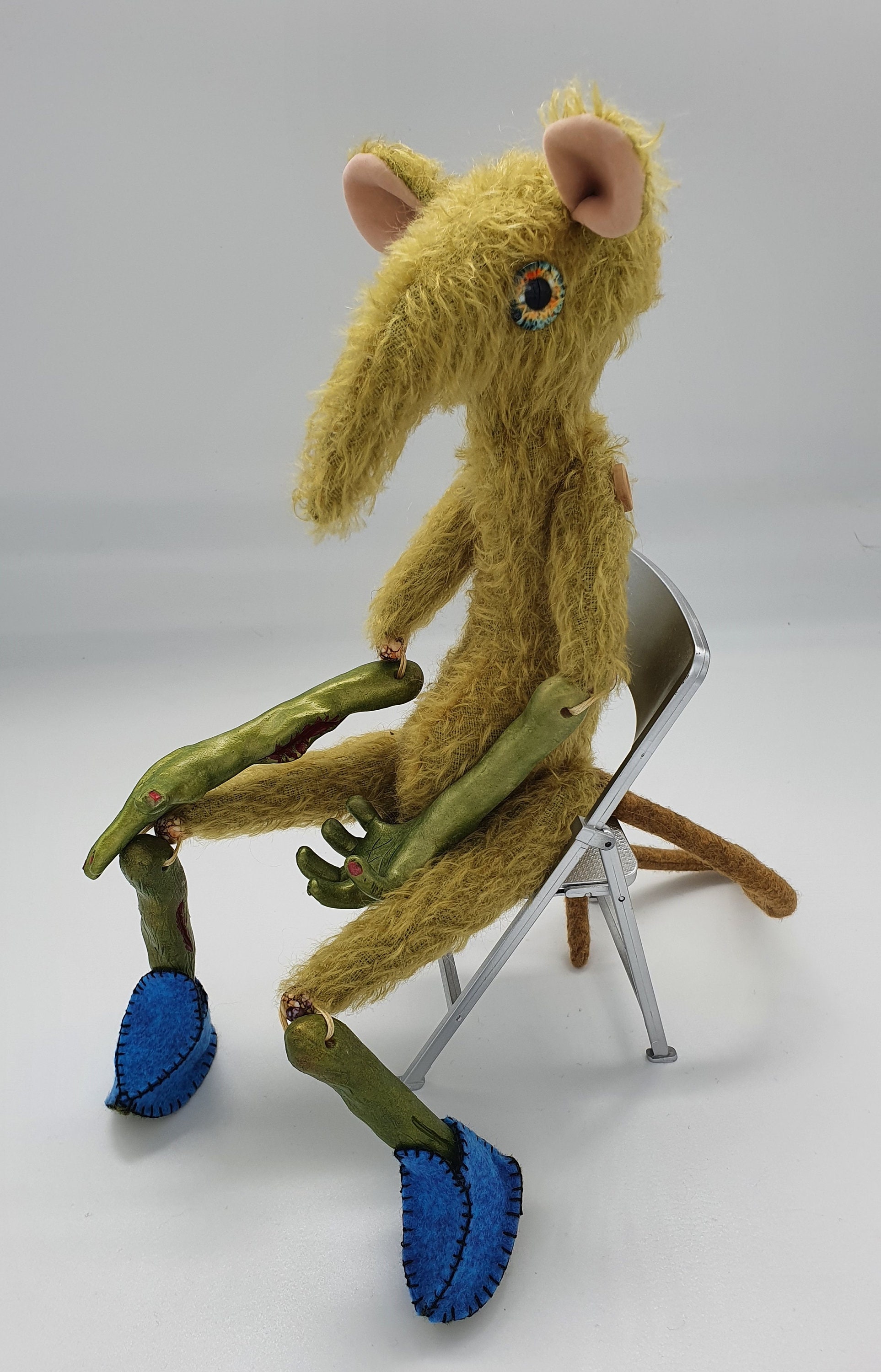Halloween Green Mohair Zombie Rat Art Doll Bjd Posable - Etsy