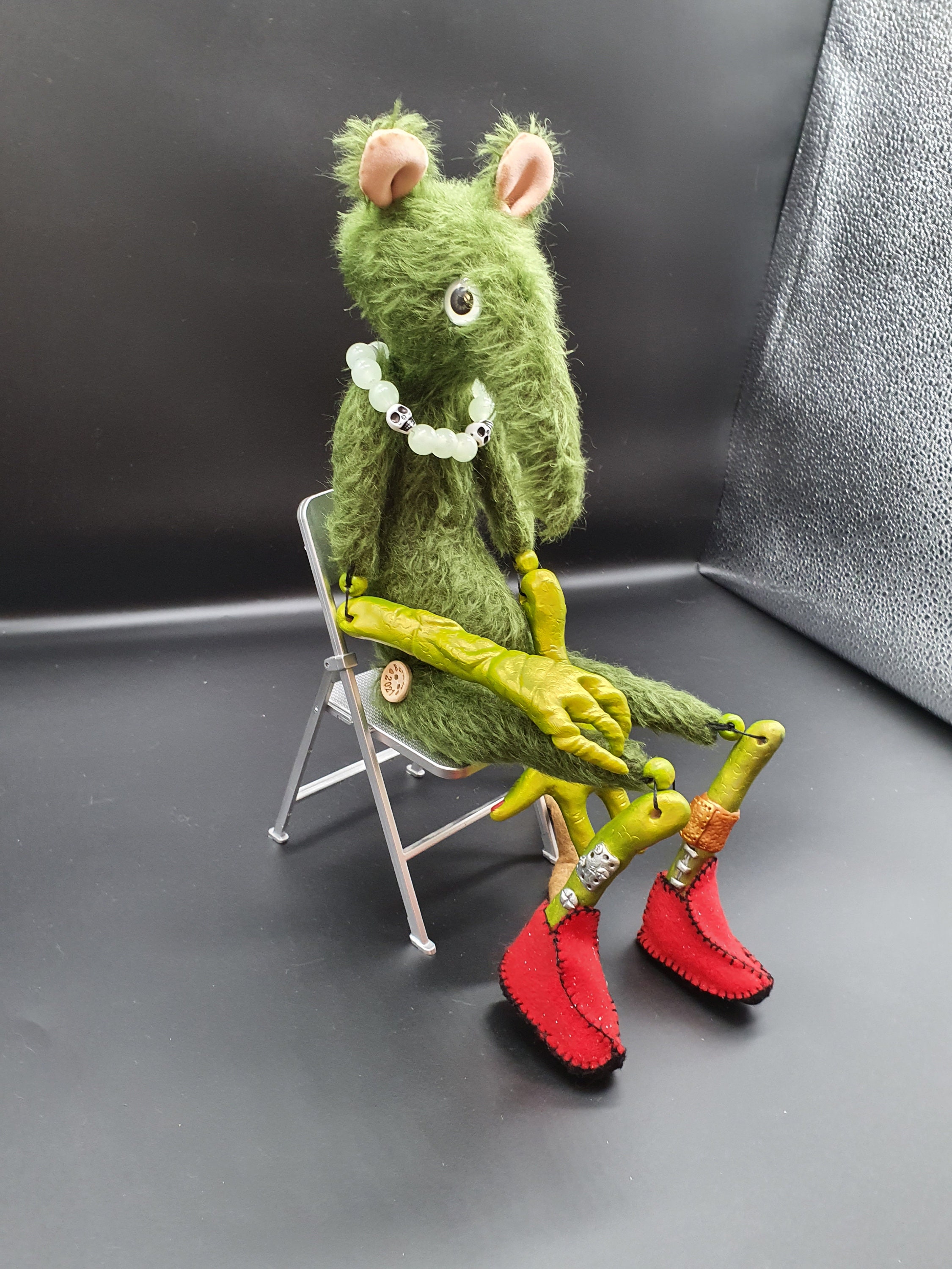 Greenie the Swamp Rat Bjd Posable Mohair Artdoll - Etsy