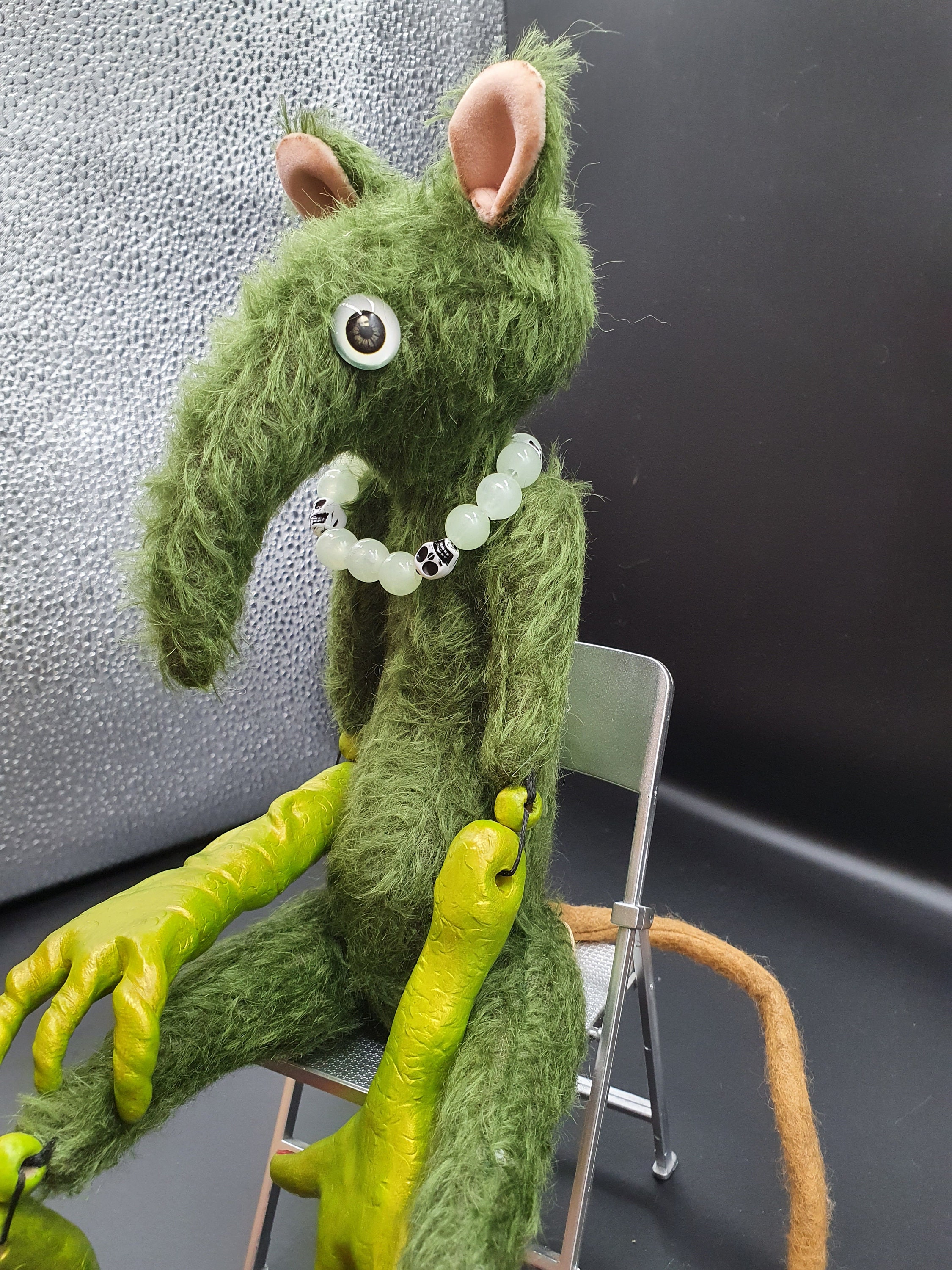 Greenie the Swamp Rat Bjd Posable Mohair Artdoll - Etsy