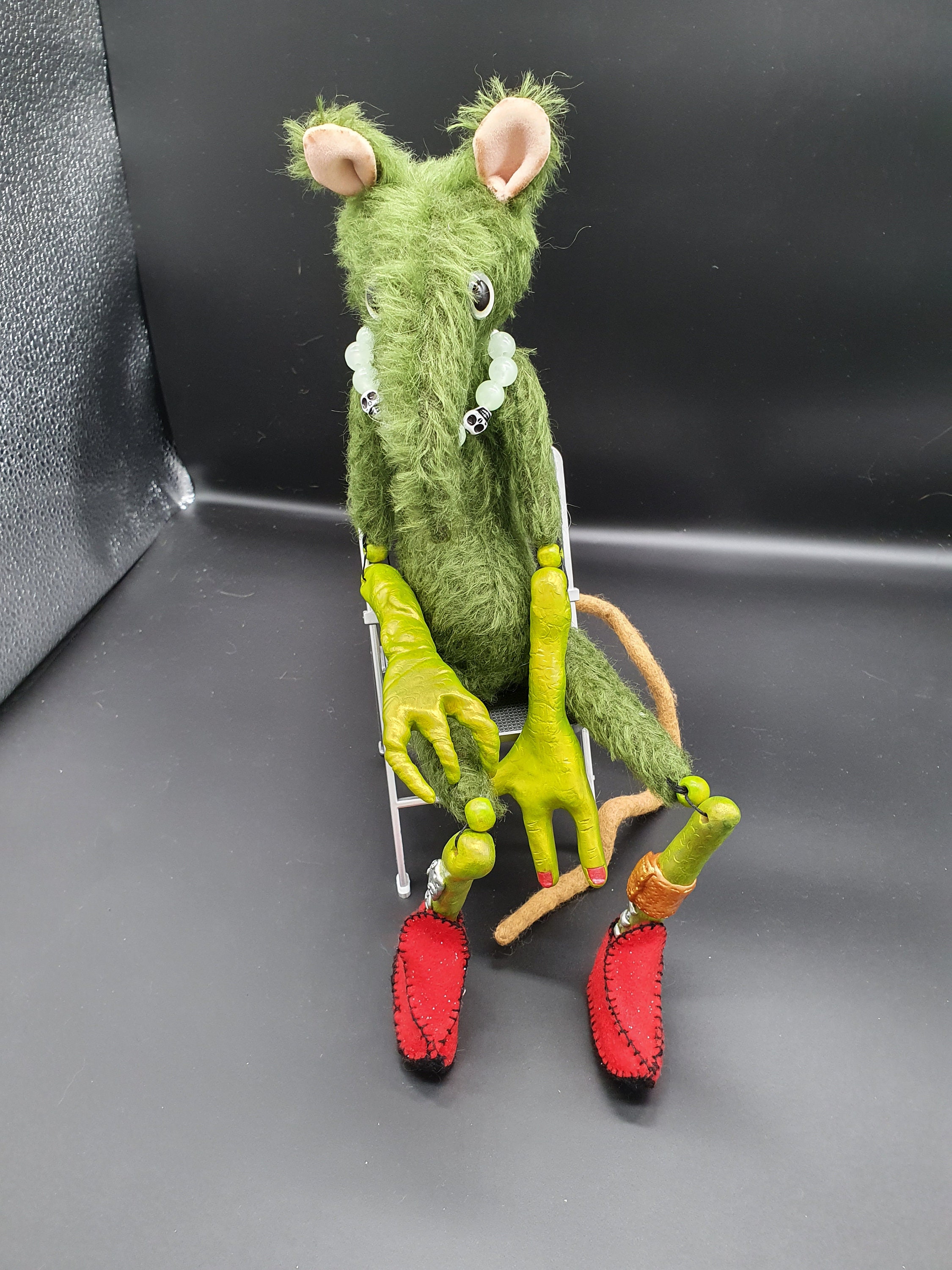 Greenie the Swamp Rat Bjd Posable Mohair Artdoll - Etsy