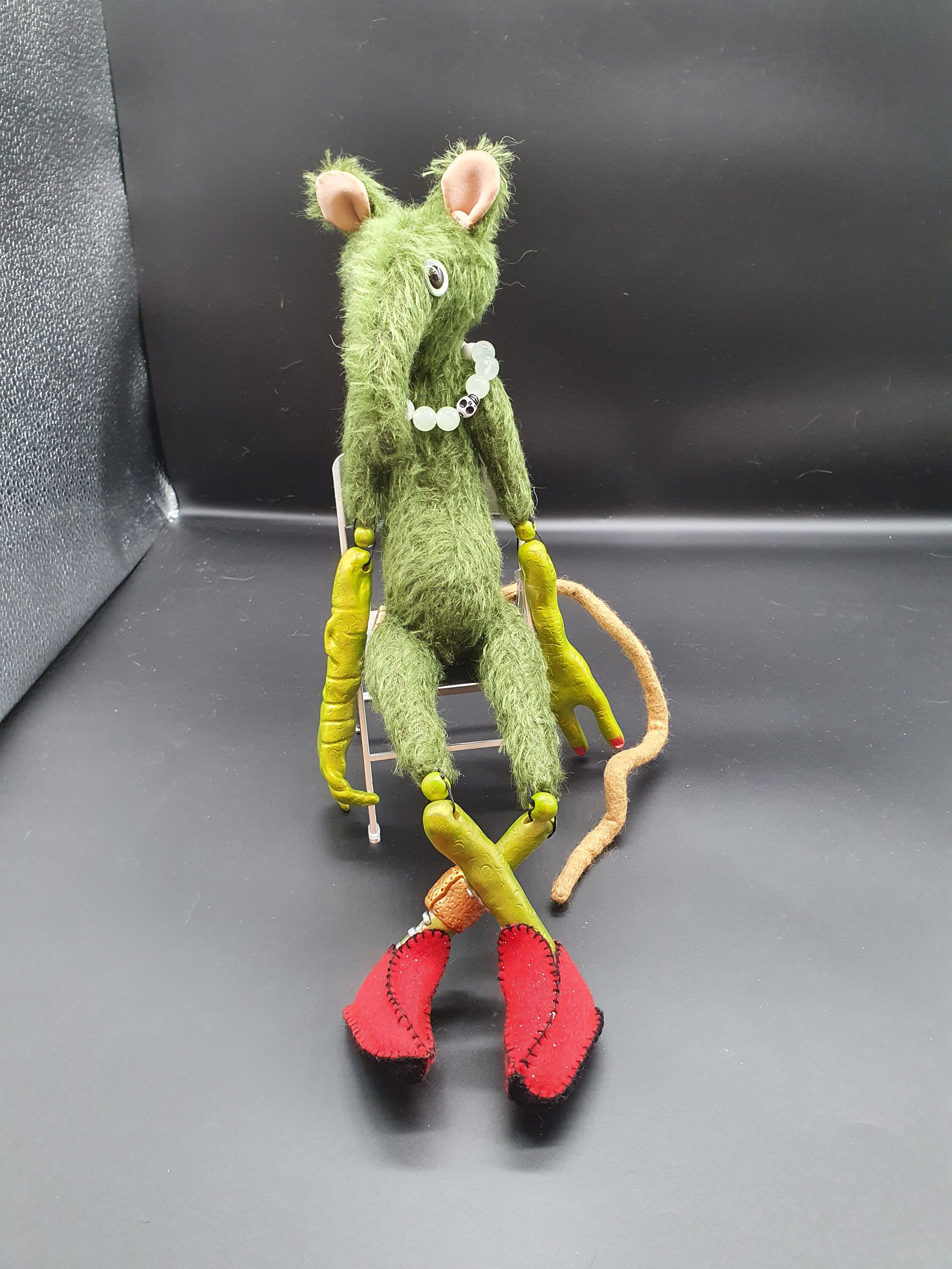 Greenie the Swamp Rat Bjd Posable Mohair Artdoll - Etsy