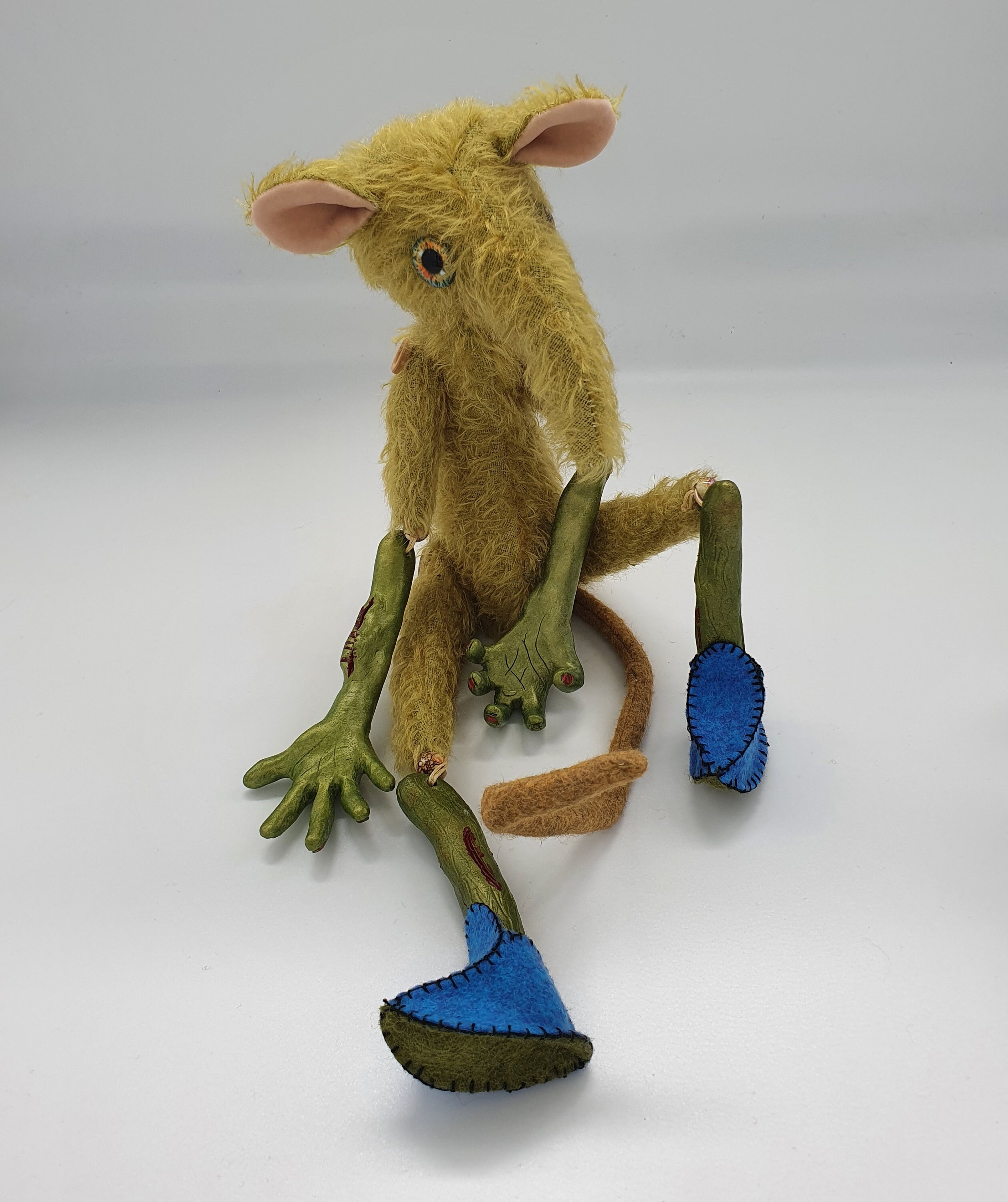Halloween Green Mohair Zombie Rat Art Doll Bjd Posable - Etsy